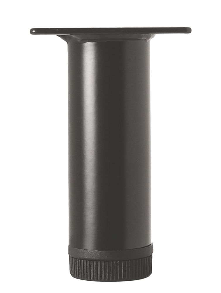Rothley Furniture Leg Black 100mm | Worktop Fittings | Screwfix.com