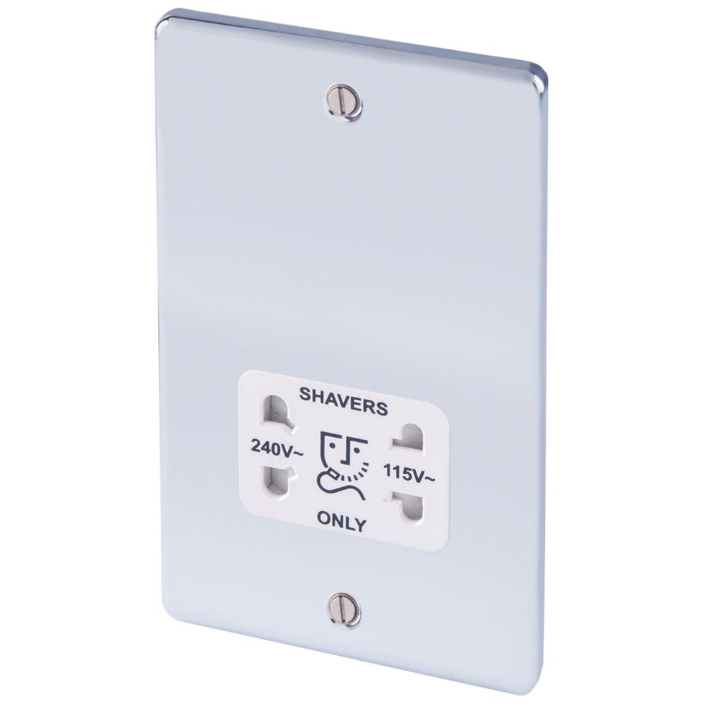 LAP Dual Voltage Shaver Socket 115/230V Polished Chrome | Switches ...
