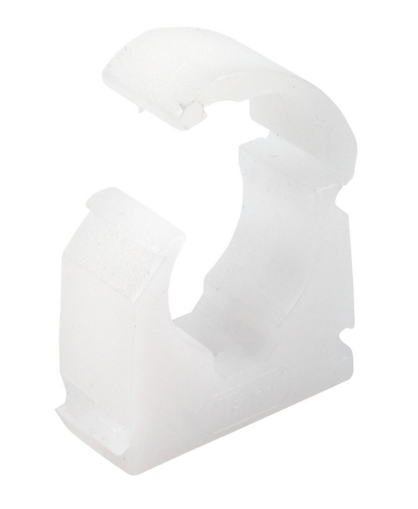 Talon 22mm Hinge Clip White 20 Pack | Pipe Clips | Screwfix.com