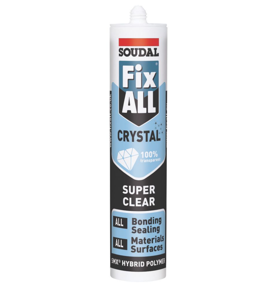 Soudal Fix All Sealant & Adhesive Crystal 290ml | General Purpose Sealants | Screwfix.com