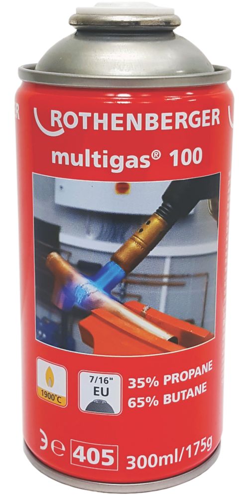 Rothenberger Butane / Propane Mixed Gas Cylinder 175g | Gas | Screwfix.com