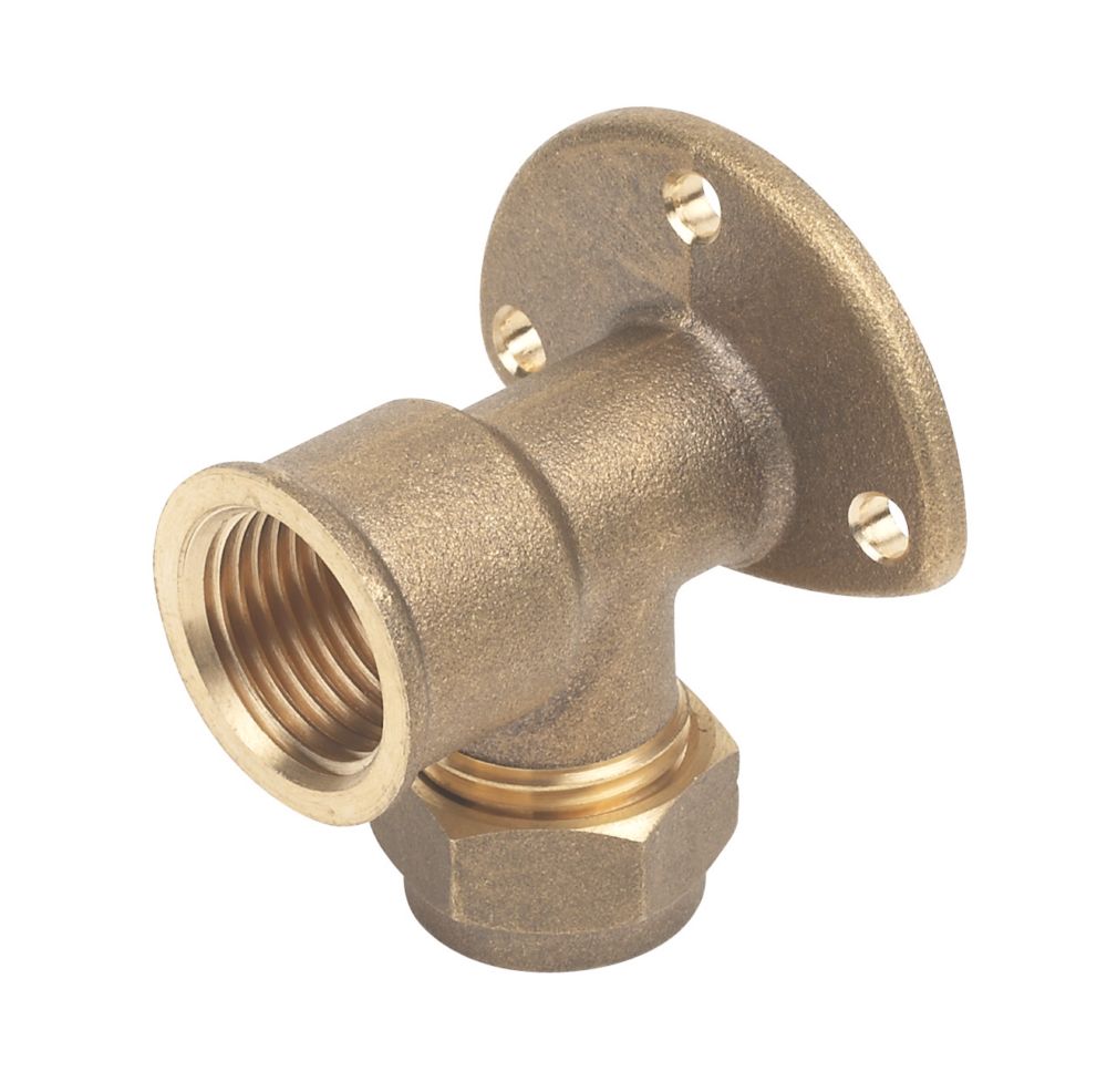 P803WP.2 Wall Plate Elbow 15mm x ½" | Compression Elbows | Screwfix.com
