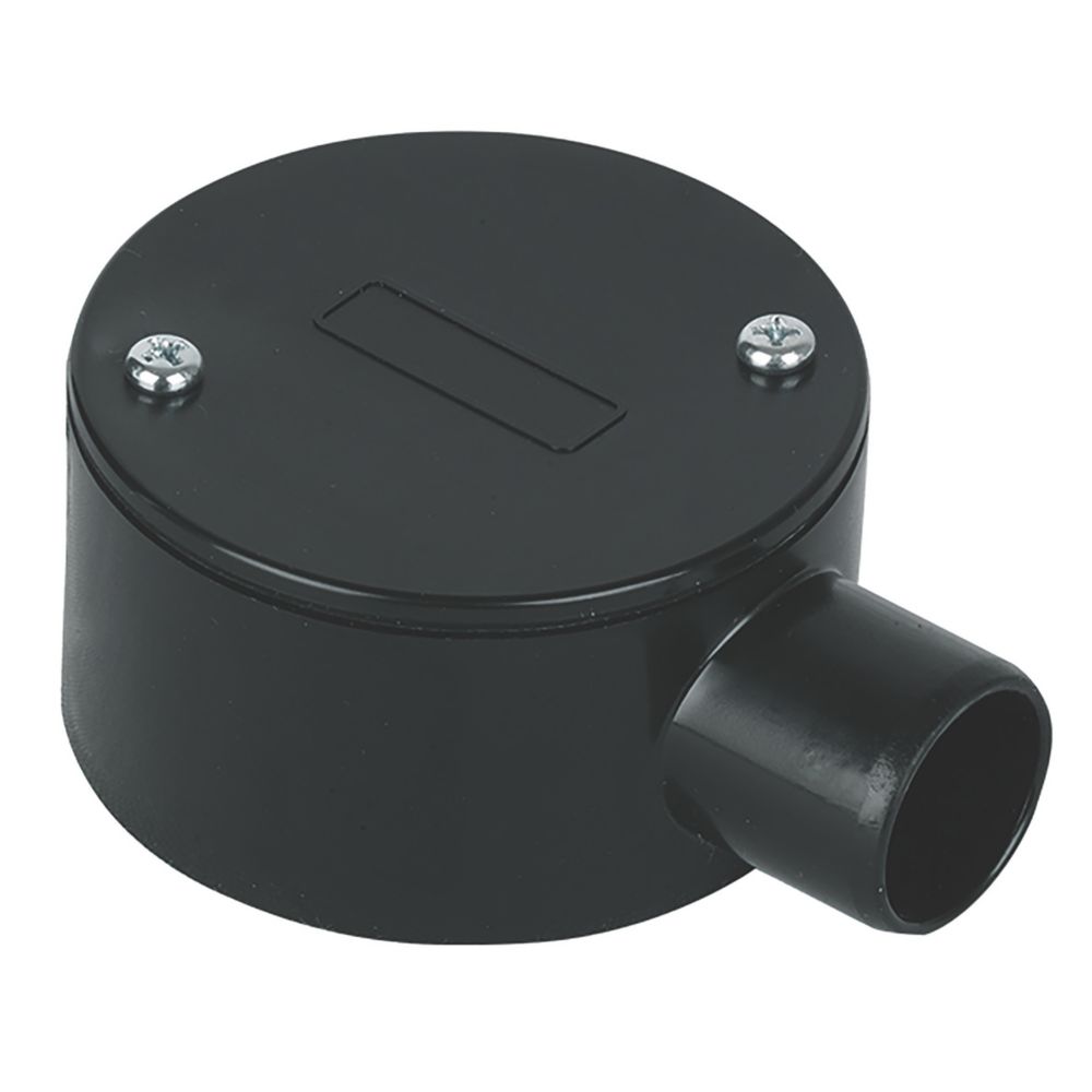 Deta TTE 1 Way 20mm Terminal Box Black