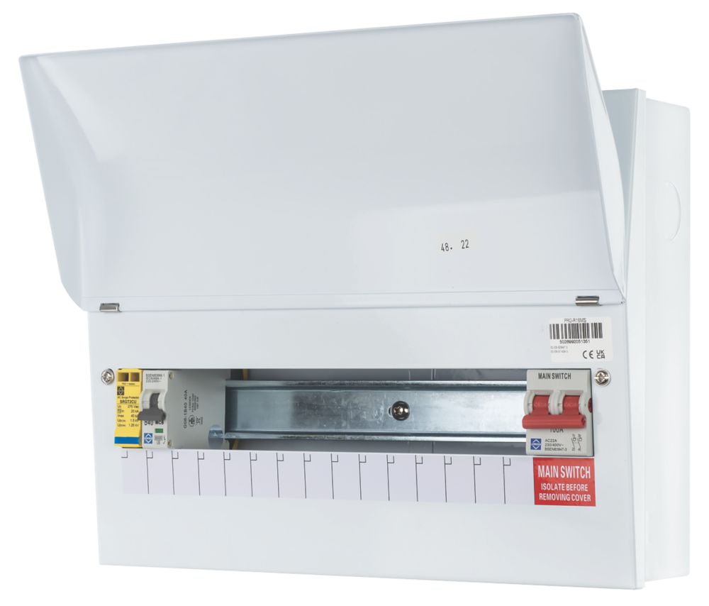 Lewden PRO 17-Module 13-Way Part-Populated Main Switch Consumer Unit ...