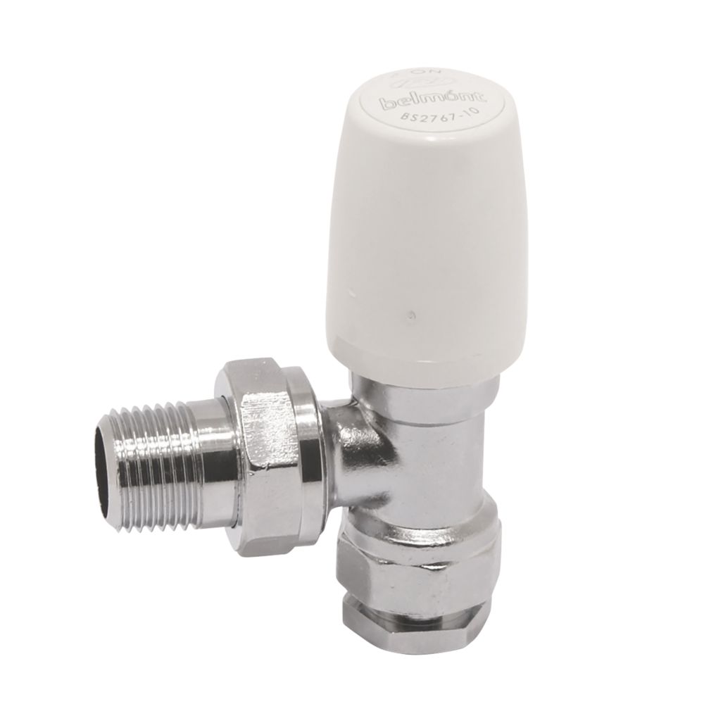 Pegler 98CPWH White / Chrome Straight Wheelhead Radiator Valve 22mm x Â¾""