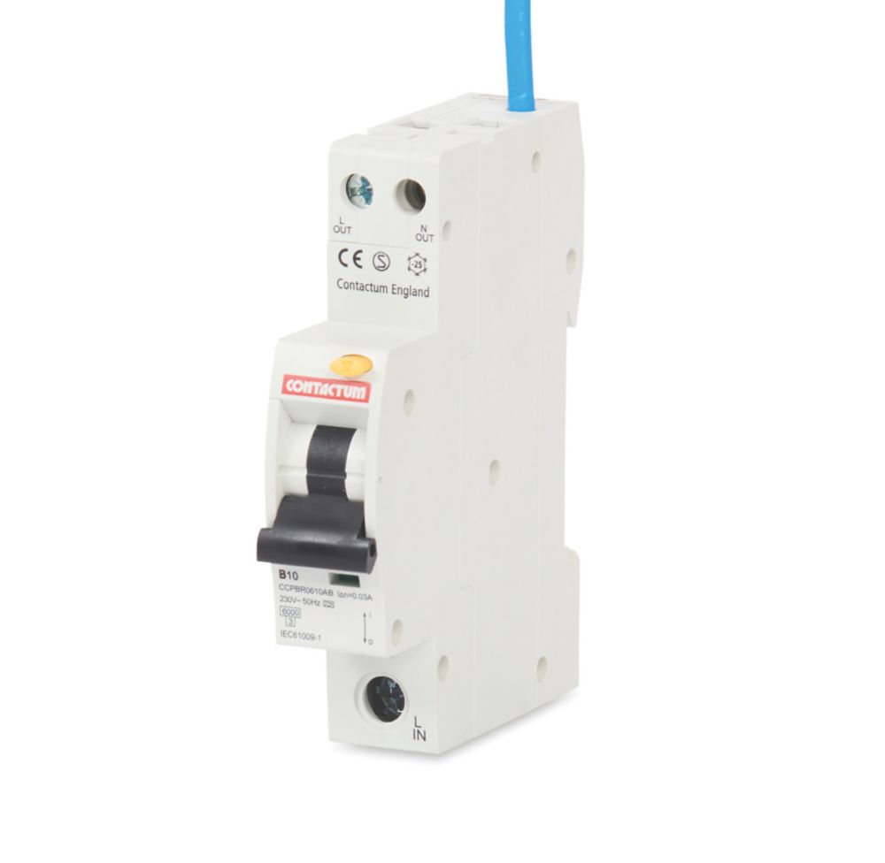 Contactum Defender 45A 30mA SP Type B Compact RCBO