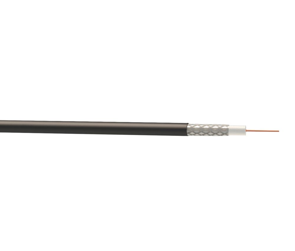 Nexans RG6 Black 1-Core Round Coaxial Cable 100m Drum