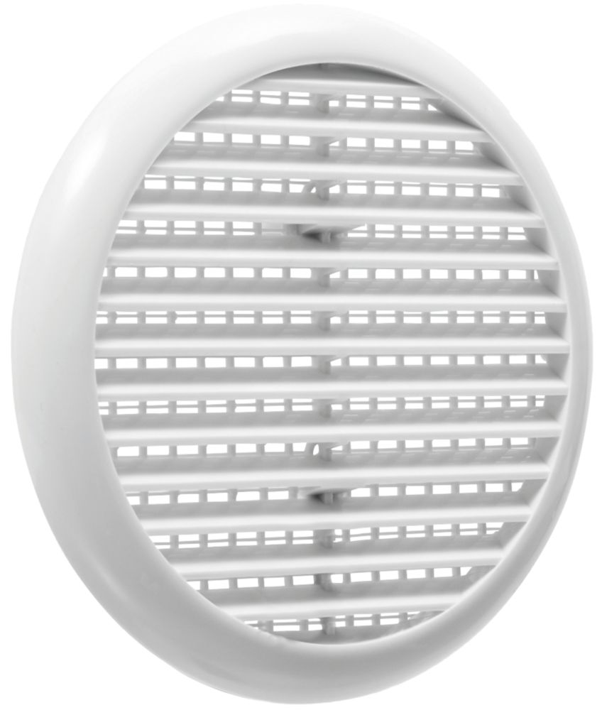 Map Vent Fixed Louvre Vent with Flyscreen White 145mm x 145mm