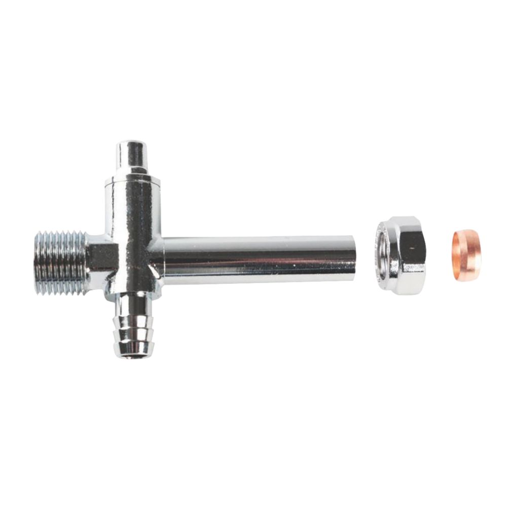 Â½ BSP Male x 15mm Compression Rigid TRV Extension Piece 65mm 2 Pack