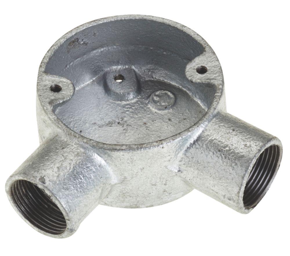 Deta Galvanised Metal Conduit Intersection Box 25mm