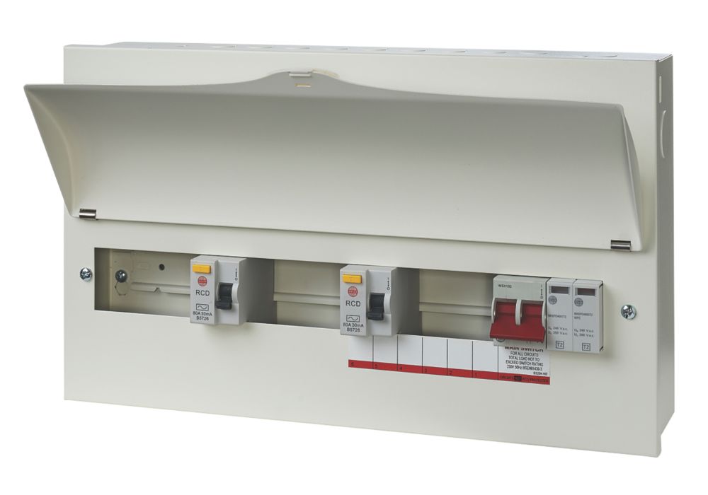 Wylex 21-Module 13-Way Part-Populated High Integrity Dual RCD Consumer ...