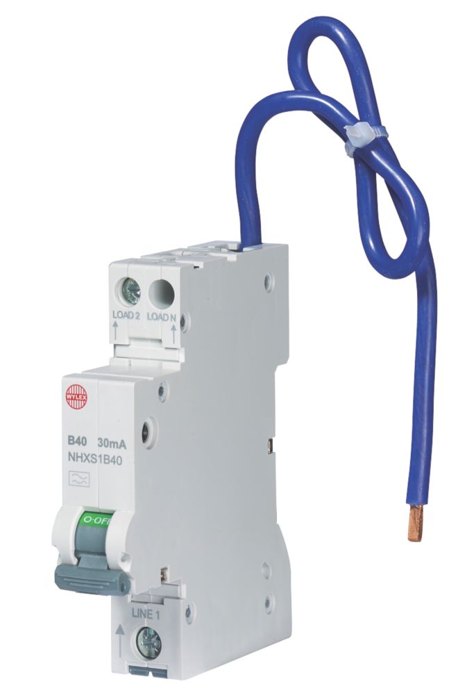 Wylex 40A 30mA SP Type B 3 Phase RCBO