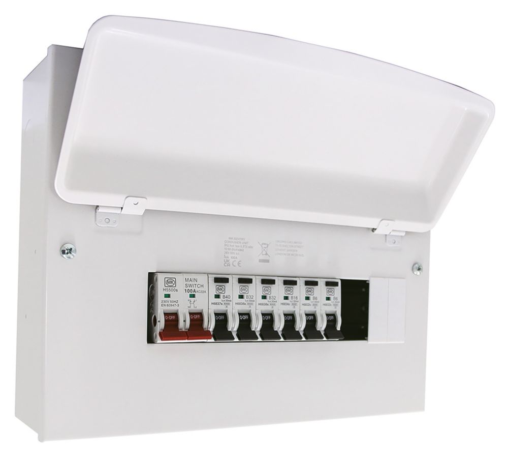 MK Sentry 12-Module 6-Way Populated High Integrity Main Switch Consumer Unit