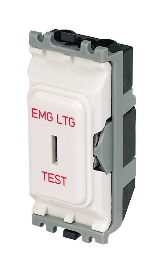 MK 20A 2-Way SP 'Emergency Lighting Test' Secret Key Switch White