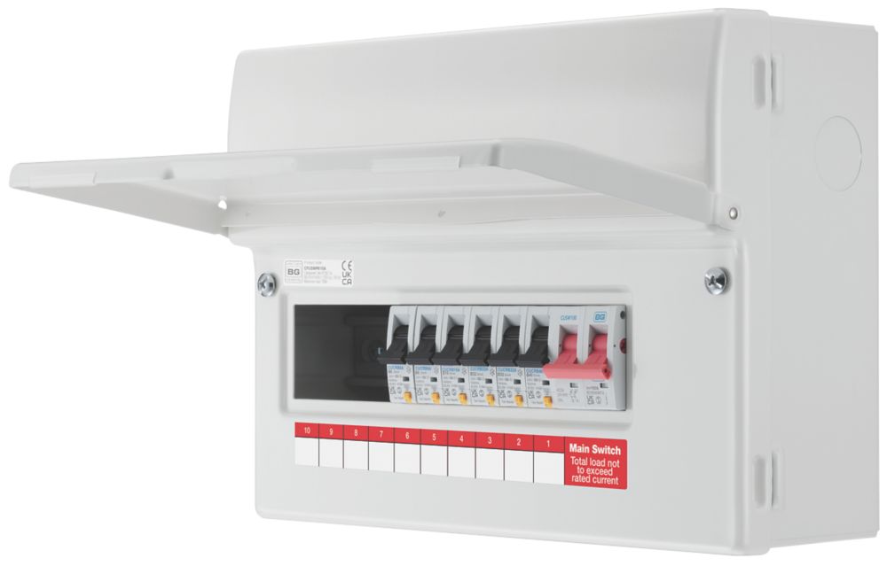 British General Fortress 12-Module 6-Way Populated Main Switch Consumer Unit