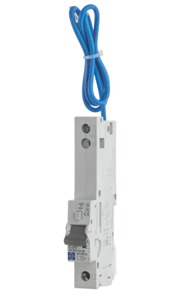 Lewden 20A 30mA 1+N Type B Compact RCBO