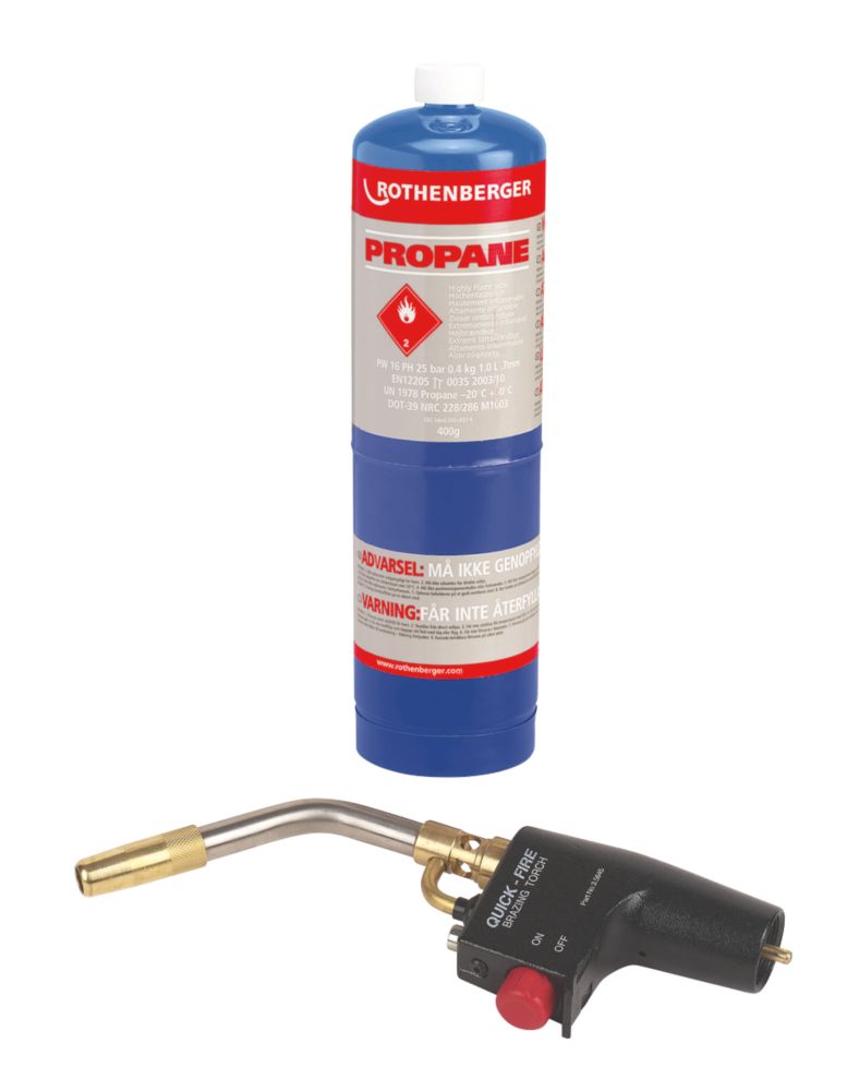 Rothenberger Quick-Fire Torch MAP/Pro Gas Cylinder