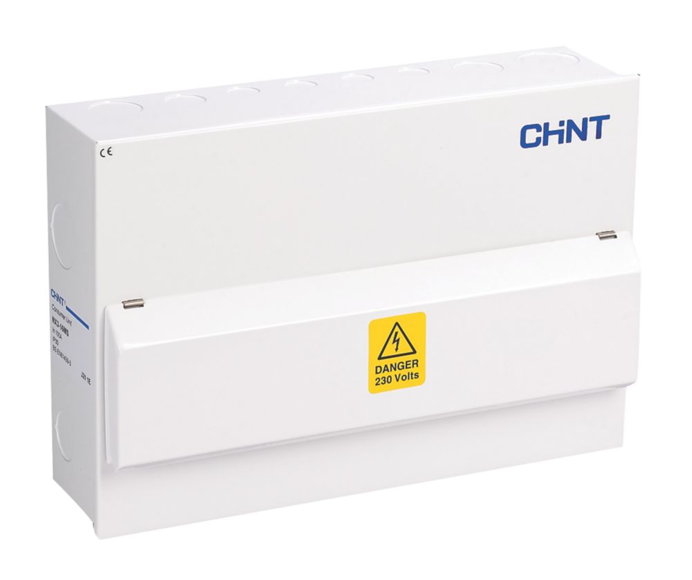 Chint NX3-14MS 14-Module 12-Way Part-Populated Main Switch Consumer Unit