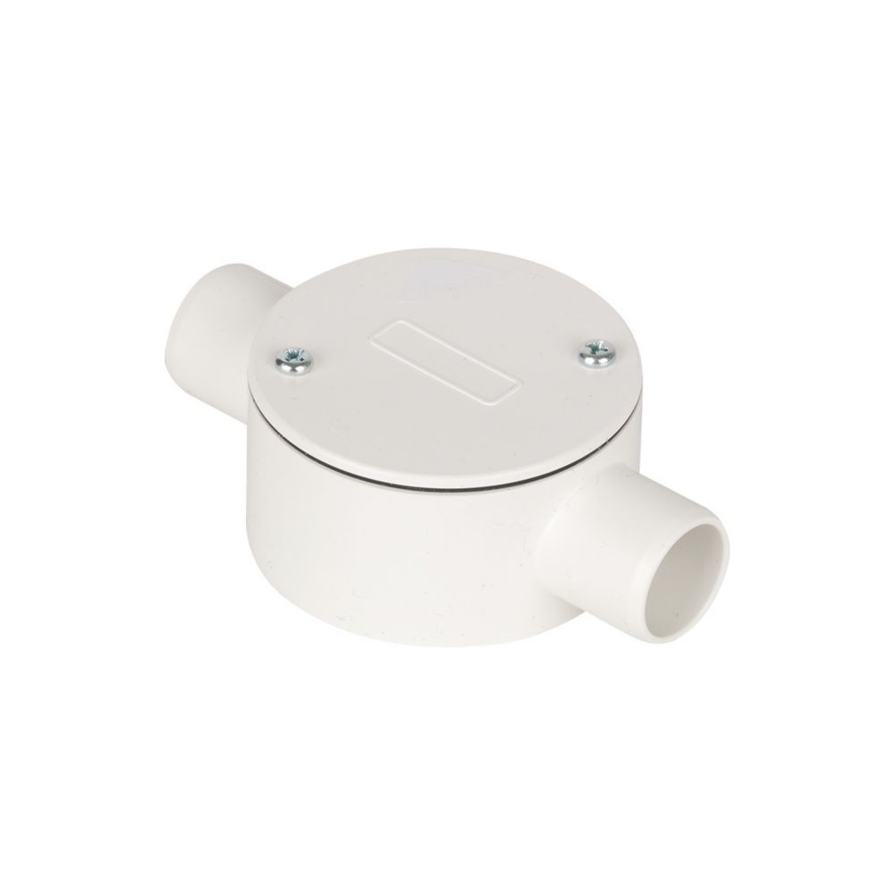 Deta TTE 2 Way 20mm Through Box White