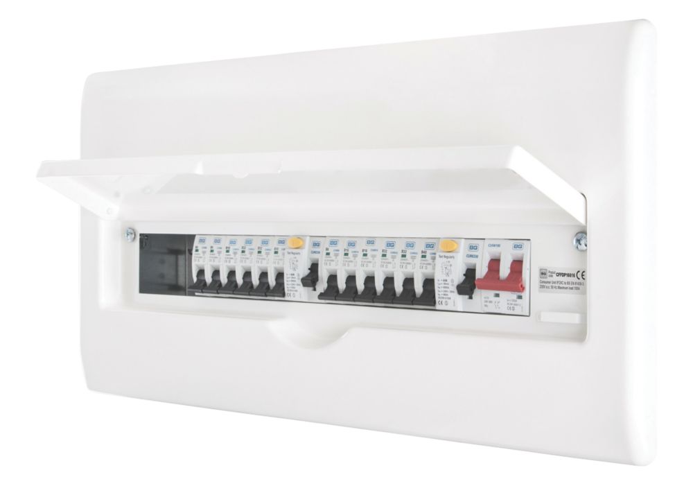 British General 22-Module 12-Way Populated Dual RCD Consumer Unit