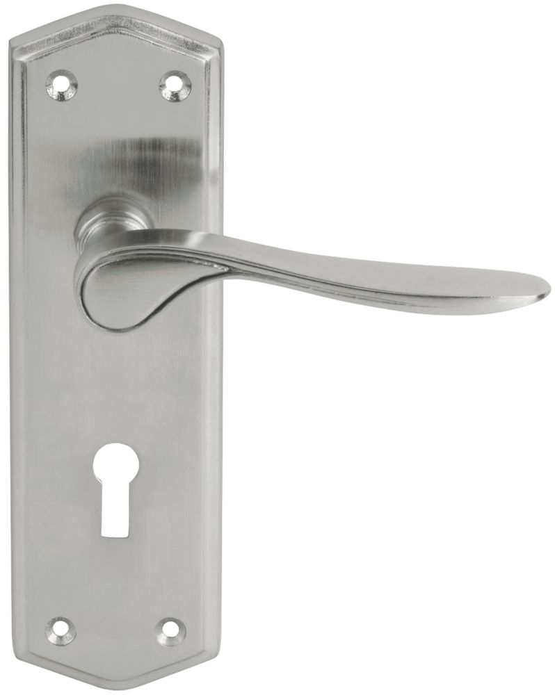 Smith & Locke Kilve LoB Lock Door Handles Pair Polished Chrome
