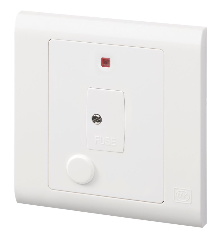 MK Essentials 13A Unswitched Fused Spur & Flex Outlet with Neon White ...
