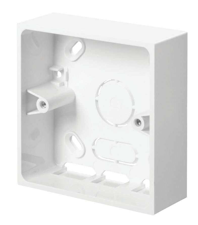 Tower Mini Skirting Trunking 32mm 1G Surface Box Pack of 2