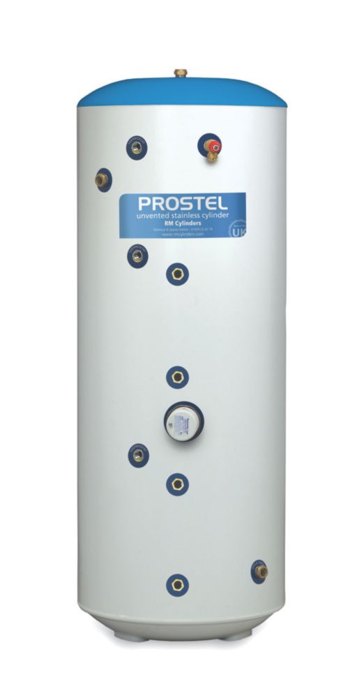 RM Prostel Horizontal Indirect Unvented Hot Water Cylinder 300Ltr