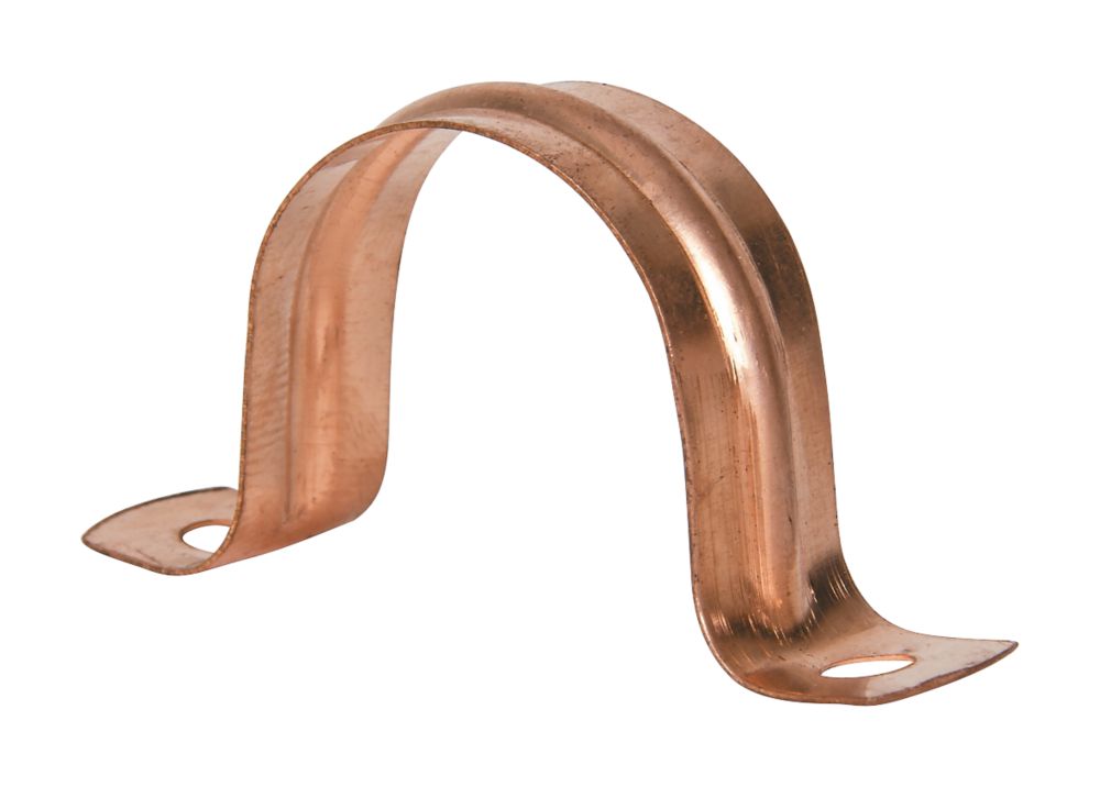 28mm Pipe Clips Copper 5 Pack