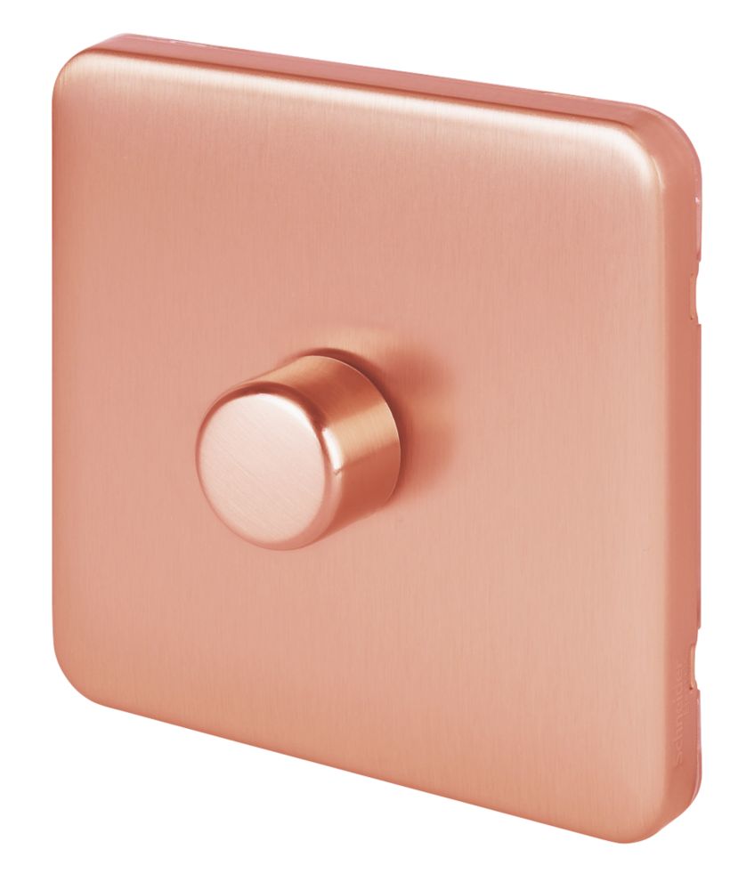 Schneider Electric Lisse Deco 4-Gang 2-Way Dimmer Switch Copper with ...