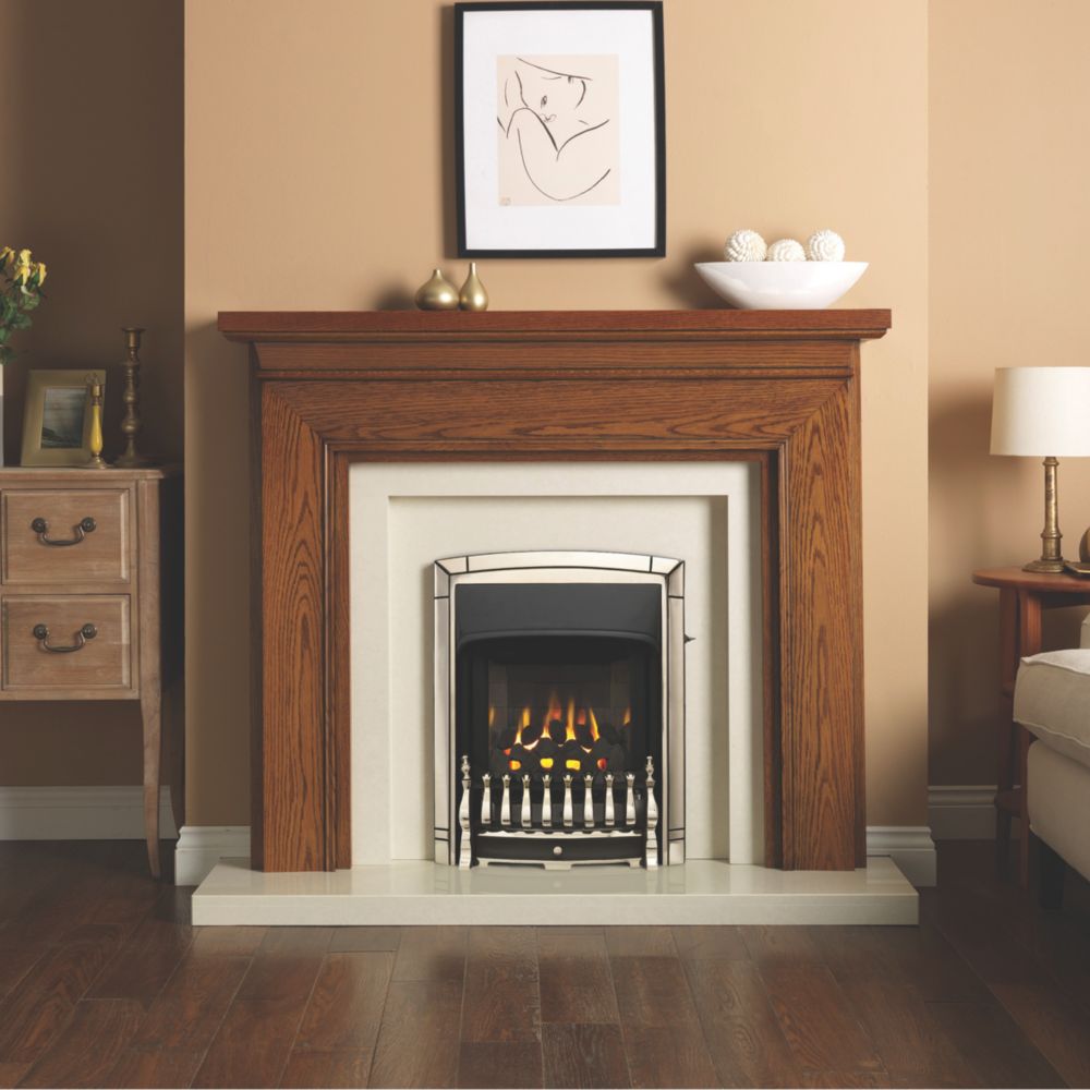 Valor Dream Slimline Pale Gold Slide Control Inset Gas Fire 518mm x ...