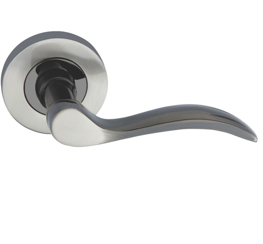 Designer Levers Berkeley Lever on Rose Door Handle Pair Dual Tone