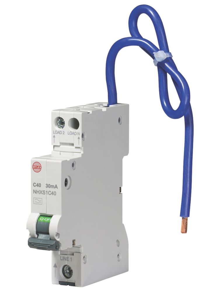 Wylex 40A 30mA DP Type C Mini RCBO