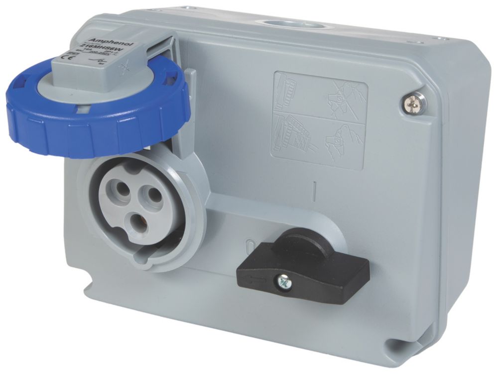 ABB Switched Socket 16A 2PE 250V 6H IP67