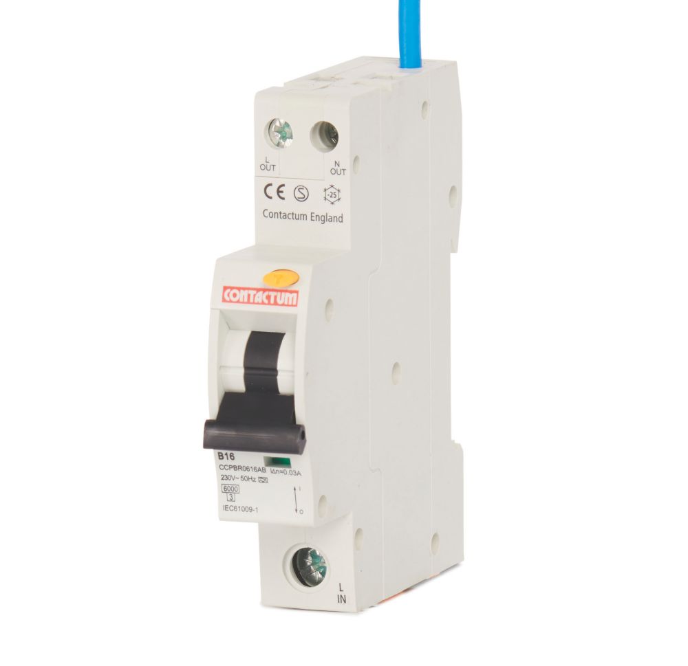 Contactum Defender 16A 30mA SP Type B Compact RCBO