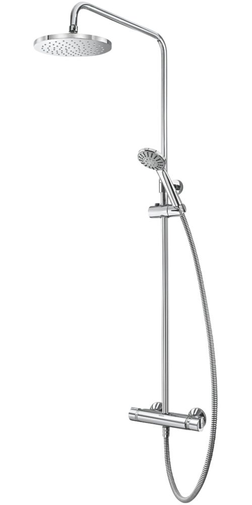 Aqualisa Sierra Rear-Fed Exposed Chrome Thermostatic Bar Diverter Mixer ...