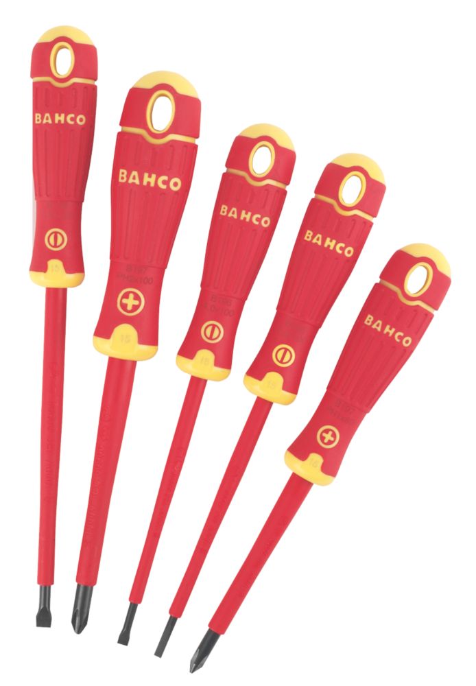 Bahco BahcoFit Mixed VDE Screwdriver Set 5 Pcs