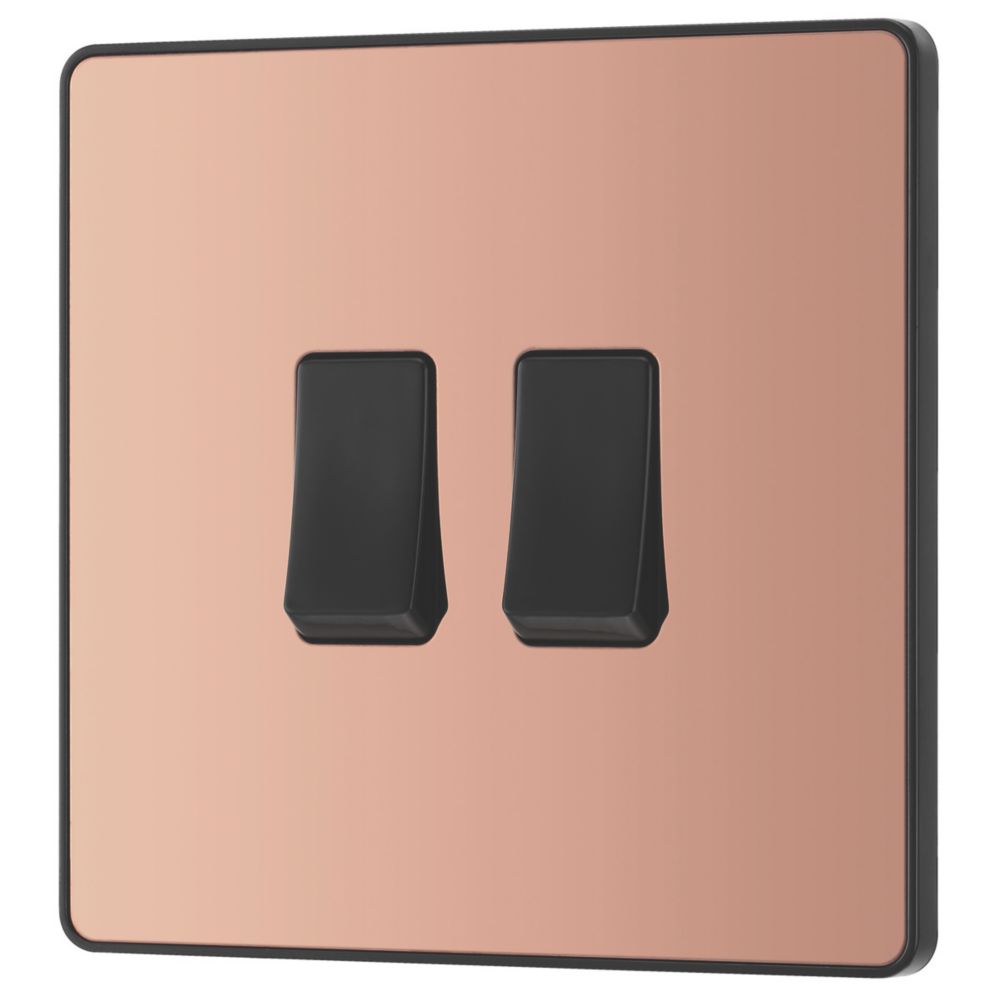 British General Evolve 20 A 16AX 2-Gang 2-Way Light Switch Copper with ...