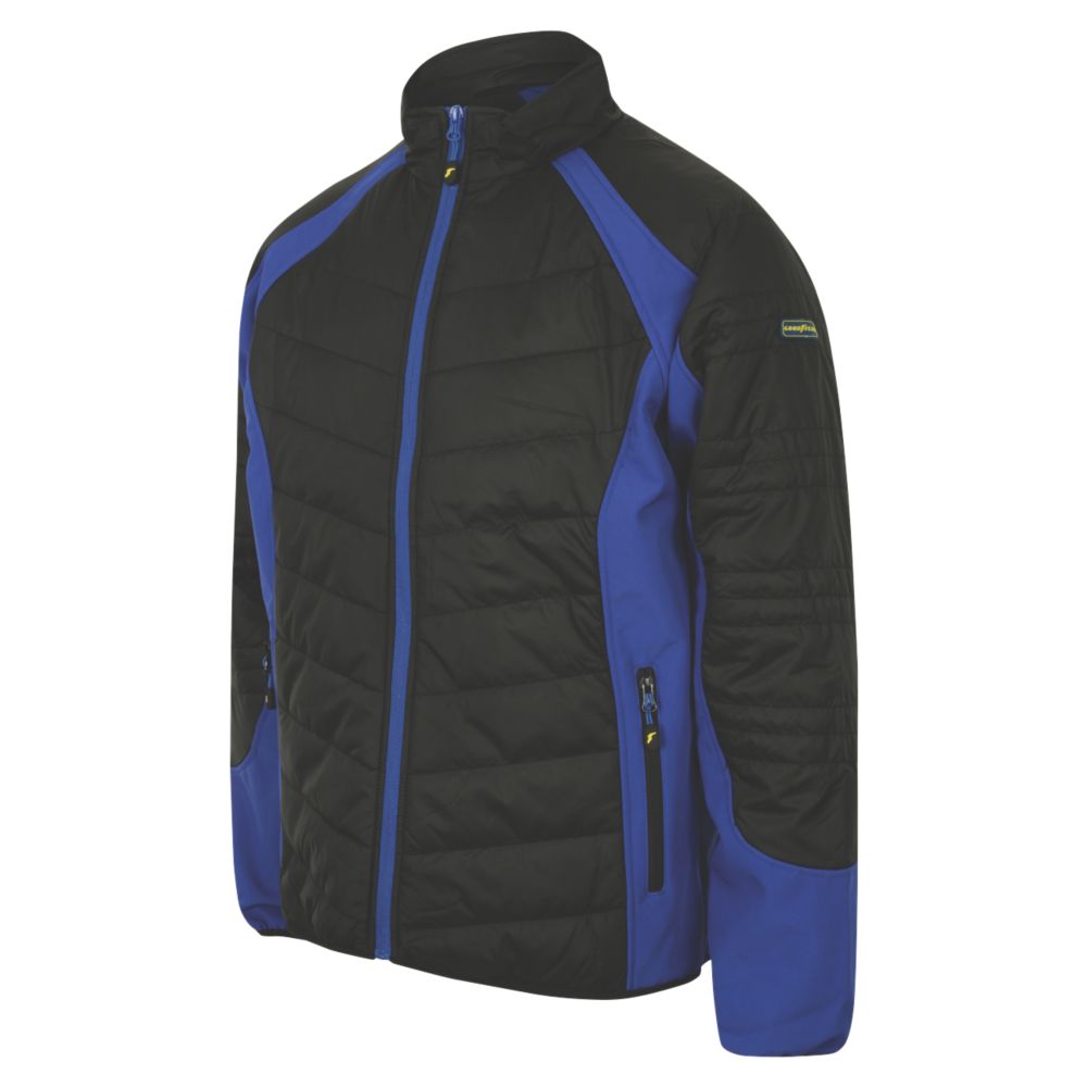 Goodyear GYJKT013 Quilted Lightweight Windproof Jacket Black/Blue ...