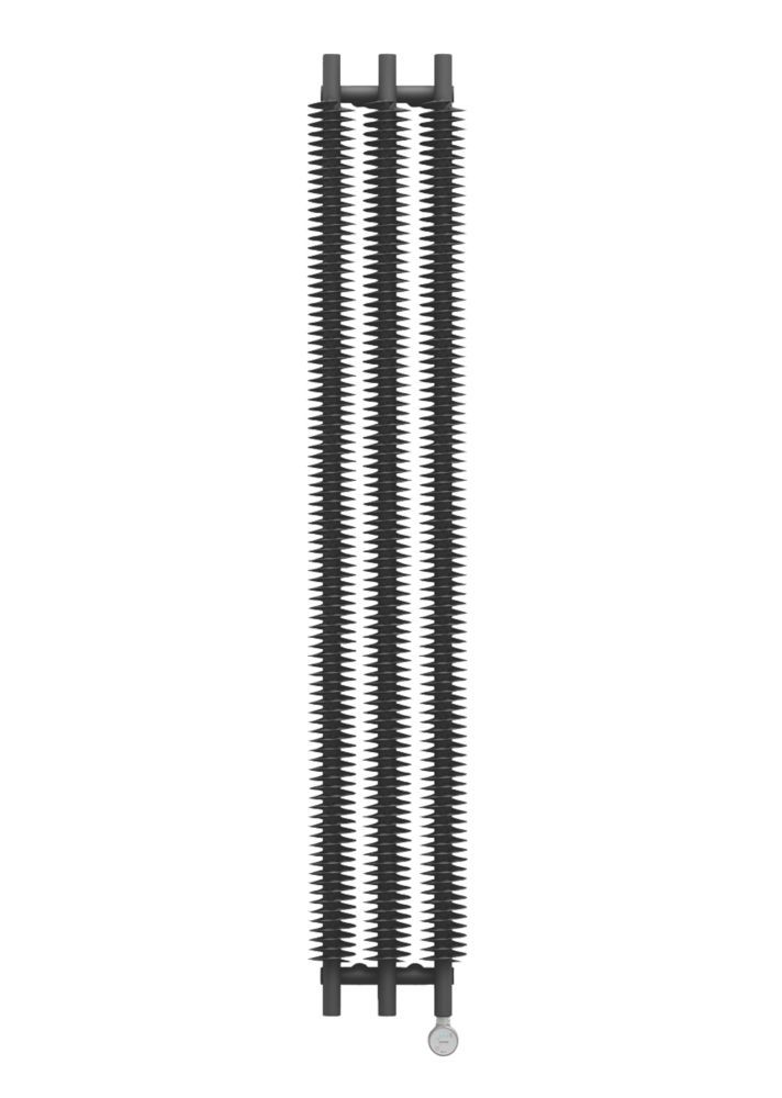 Terma Ribbon VE Wall-Mounted Oil-Filled Radiator Grey / Silver 600W ...