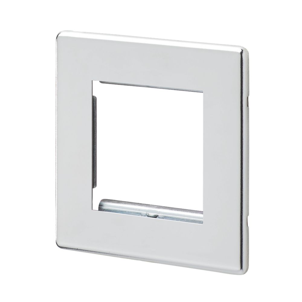 MK Edge 1-Gang Light Switch Surround Polished Chrome