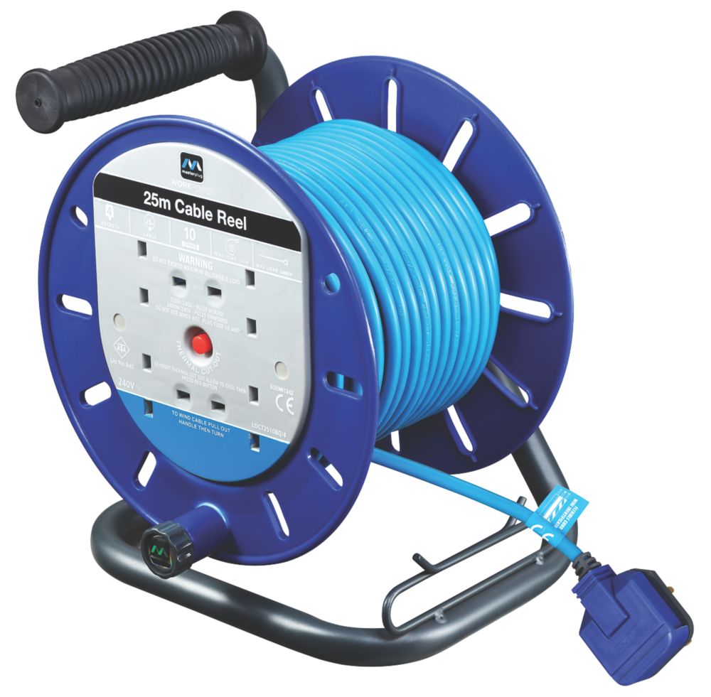 Masterplug 13A 2-Gang 20m Cable Reel 240V