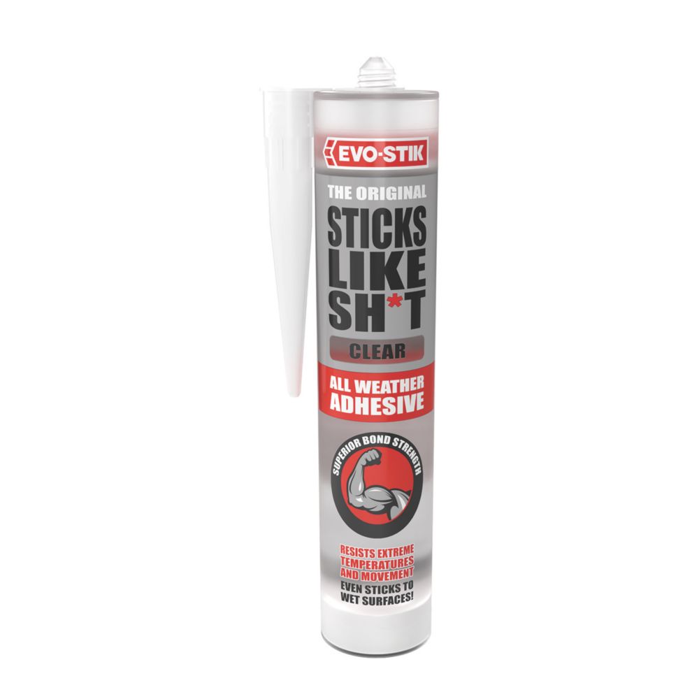 Evo-Stik 'Sticks Like Sh*t' Adhesive Clear 290ml
