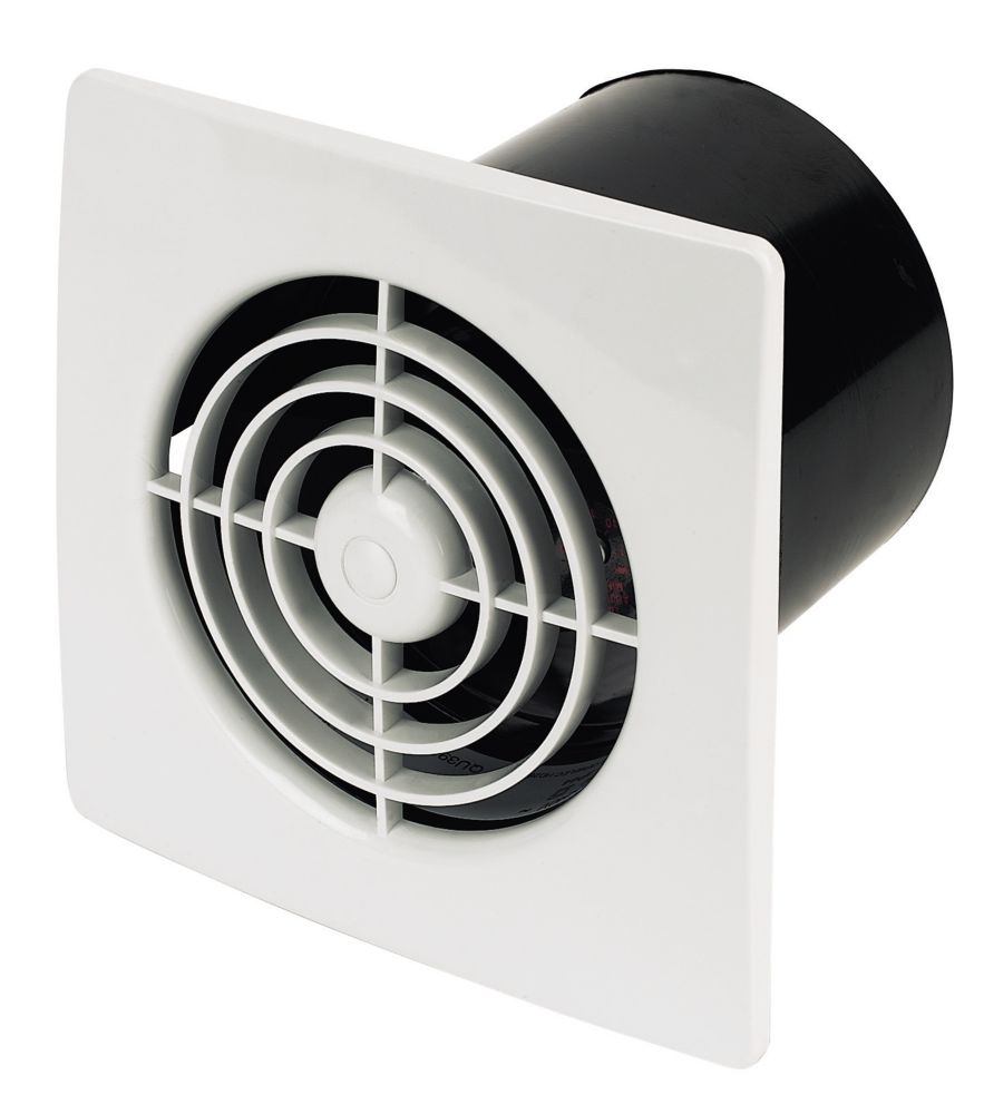 Manrose XF100P 15W Bathroom Extractor Fan with Pullcord White 240V