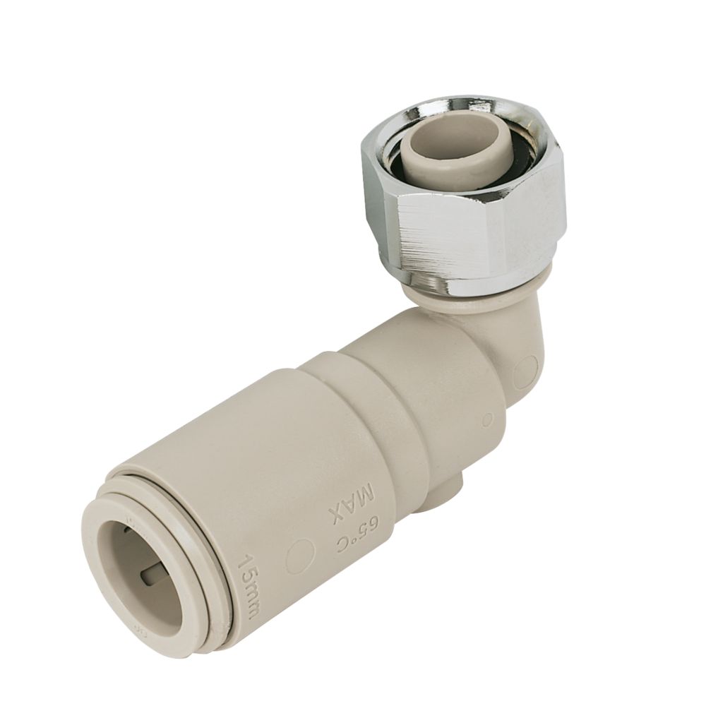 JG Speedfit Angled Valve With Tap Connector 15mm x Â½