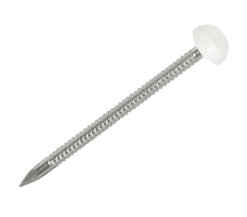 uPVC Nails White Head A4 Stainless Steel Shank 2 x 40mm 250 Pack