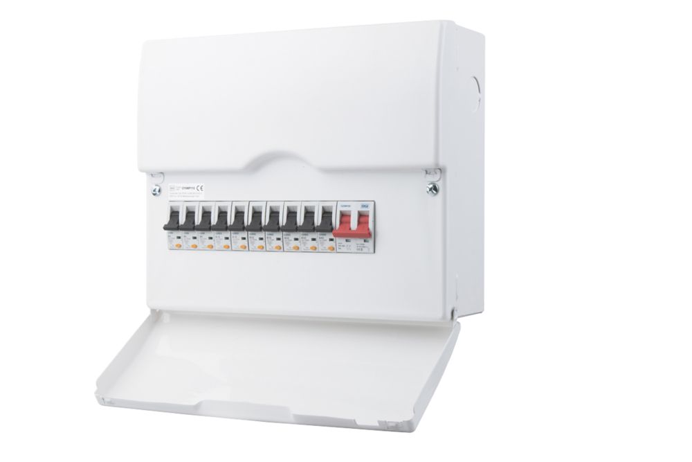 British General 10 Way Metal Consumer Unit 8 RCBOs
