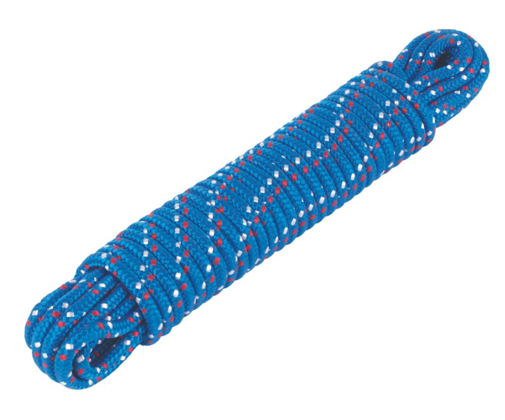 Heavy Duty Polypropylene Rope Blue Fleck 9mm x 15m