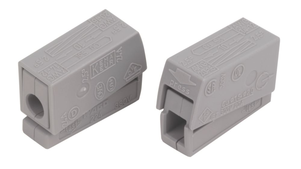 Wago 773 Series 24A 2-Way Push-Wire Connector 100 Pack