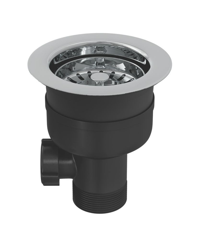 ETAL Top Fit Kitchen Sink Waste & Overflow Chrome 90mm